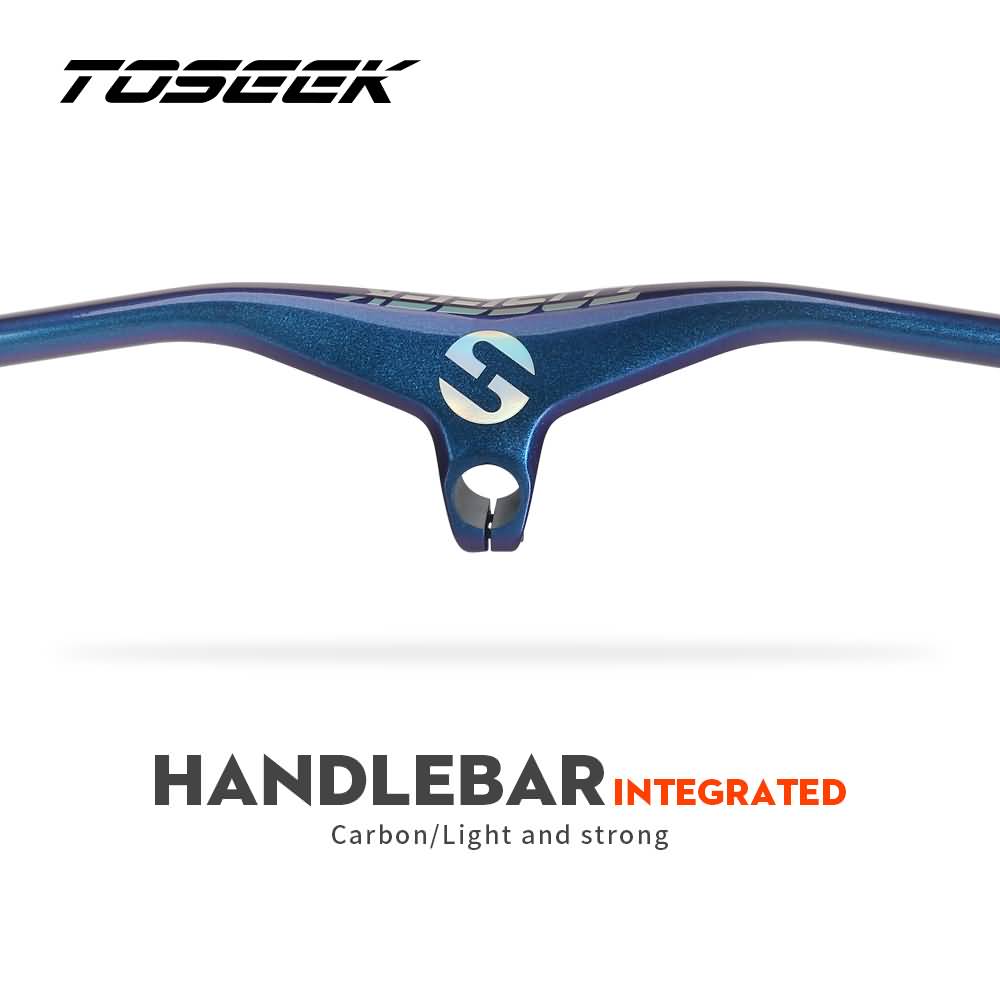 Buy TOSEEK Mtb Handlebars And Stem 28.6mm 17Degree Carbon Integrated ...